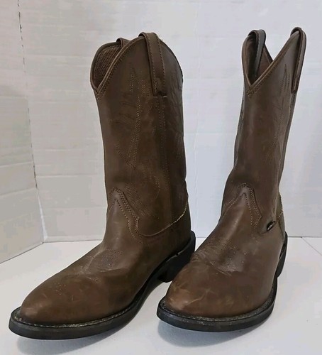 Justin Mens 9.5-D Cowboy Boots Butch Crazy Cow JB1100 Leather Western ...