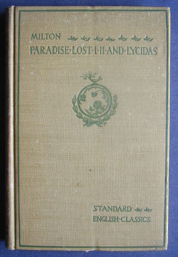 Antique Milton’s Paradise Lost Books I, II and Lycidas Homer Sprague ...
