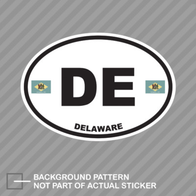Delaware State Flag Oval Sticker Decal Vinyl DE | eBay