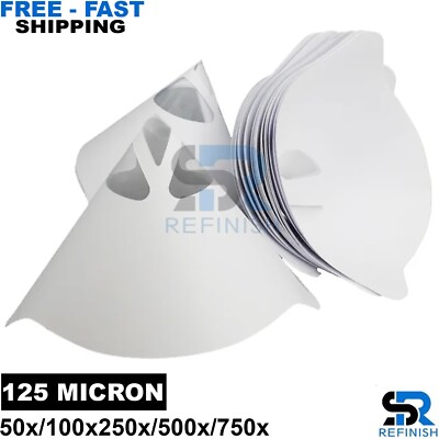 125 Micron Fine Mesh Paint Strainers – Disposable Nylon Filters 50x to ...