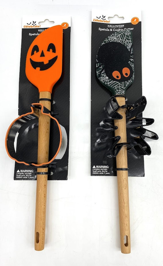 Way to Celebrate Halloween Spatula and Cookie Cutter Pumpkin and Spider ...