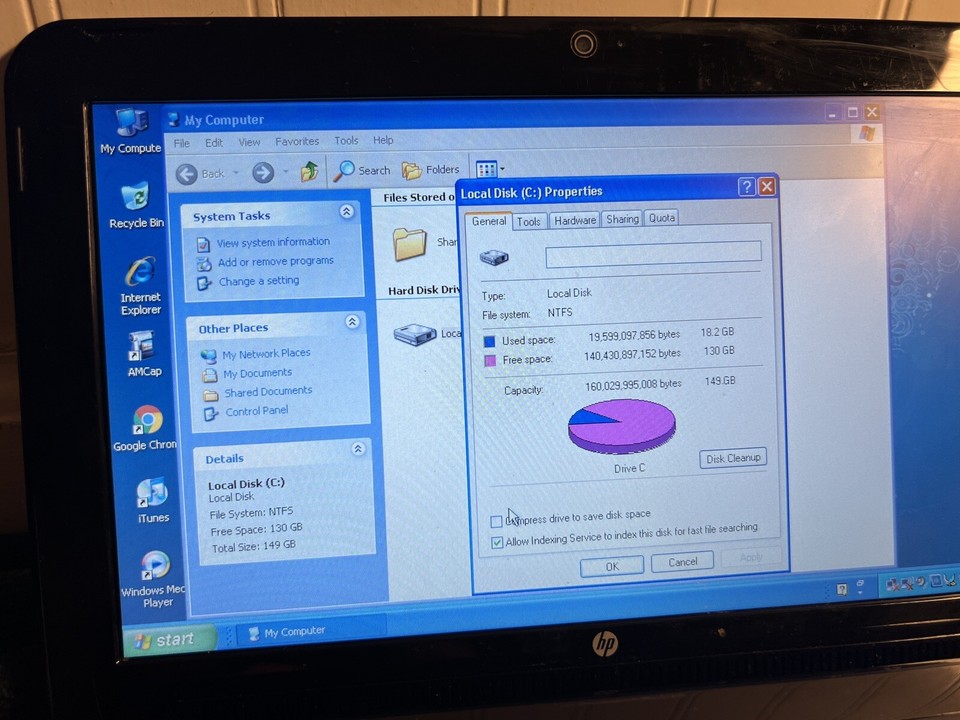 HP Compaq Mini 110 - Intel Atom CPU Windows XP Netbook 150GB HDD 1GB | eBay