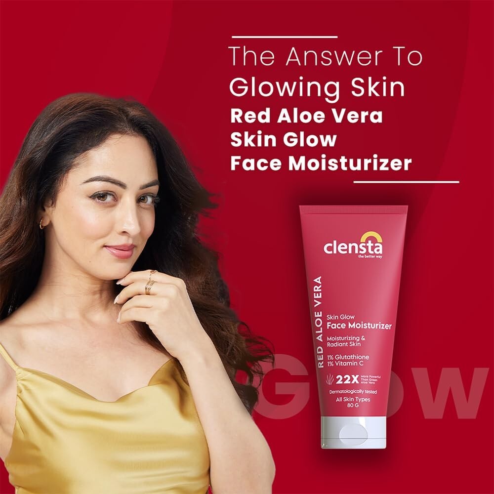 Clensta Red Aloe Vera Skin Glow Face Moisturizer Pigmentation ...