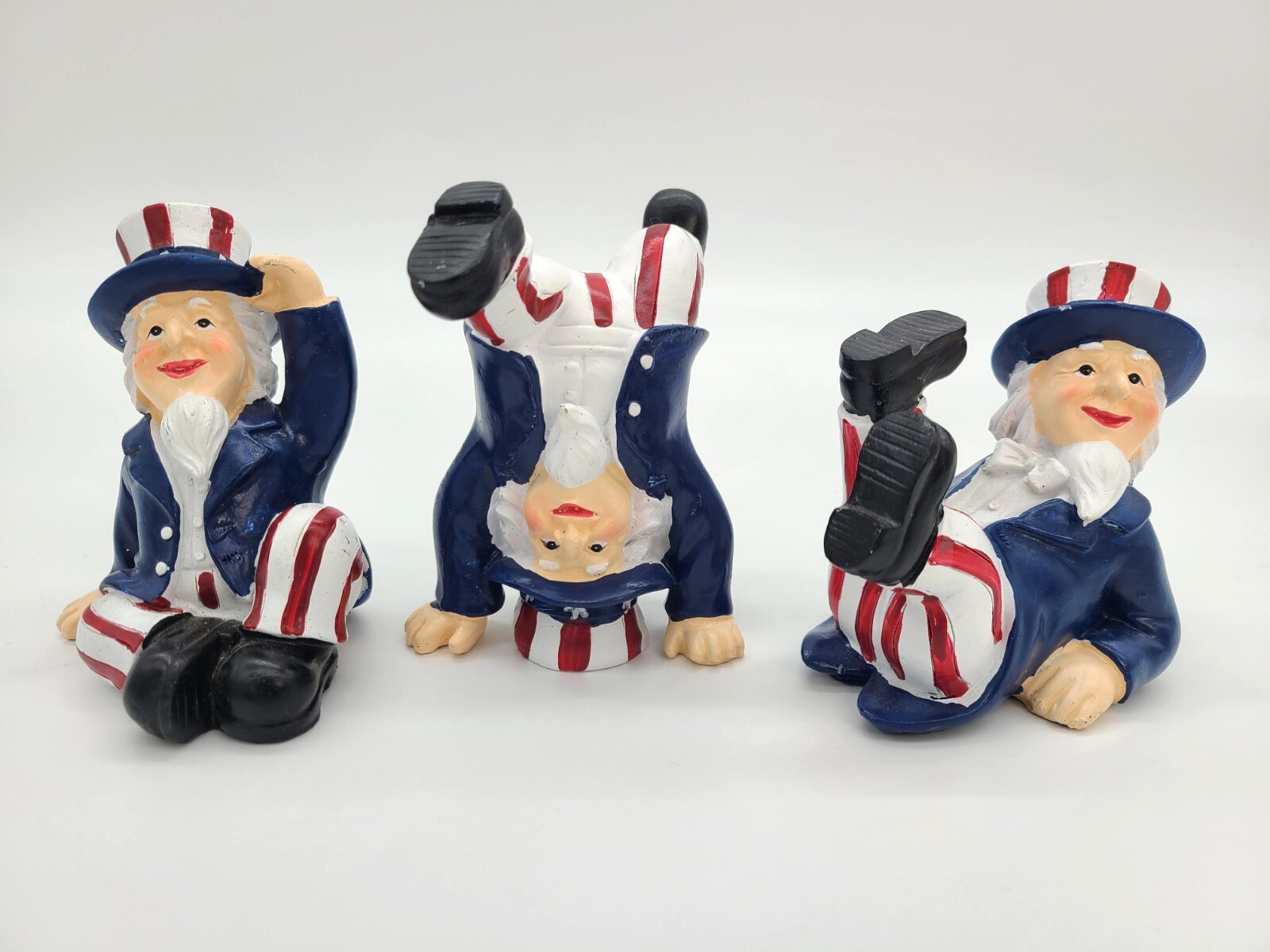 Set of 3 Uncle Sam Resin Figures | 4th of July 3.5" Decor | eBay