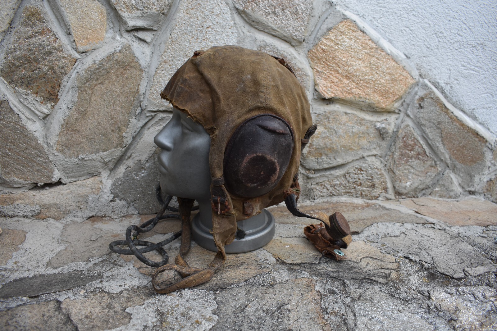 LKp S100 Siemens pilot hood AIR FORCE summer flying helmet WW2 ...