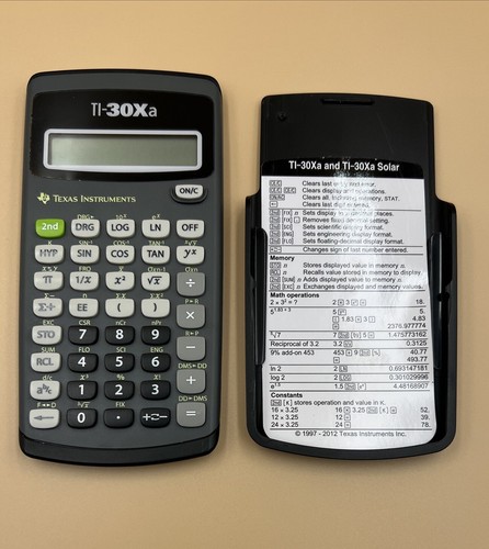 Texas Instruments TI-30XA Solar Gray/Black Handheld Scientific ...