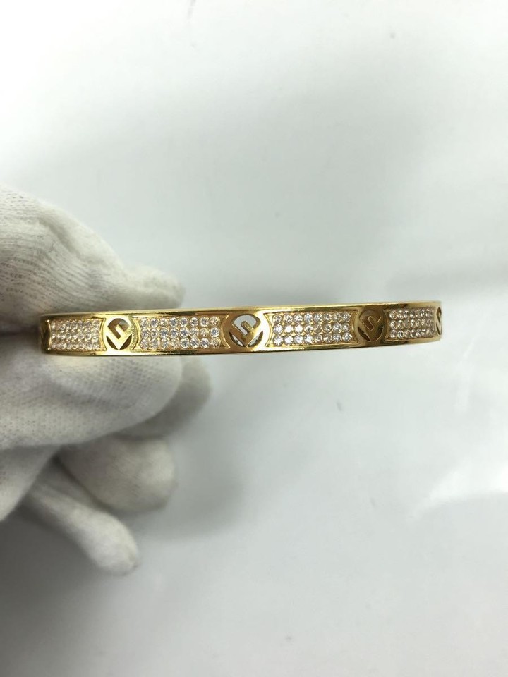 Fendi Bracelet Bangle Ladies Rhinestone LDR83 | eBay UK