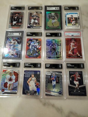 Nfl Graded Card Lot Of 12 Tom Brady, Derrick Henry, Caleb Williams ...