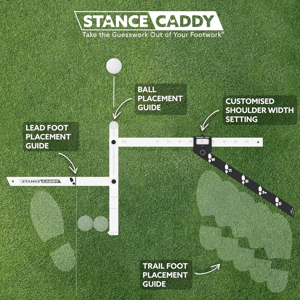 Golf Stance and Alignment Training Aid – Setup Left & Right Handed ...