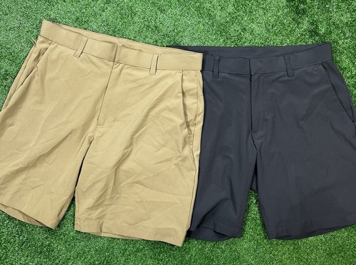 Fabletics The Don Short Mens Size 32 Onyx Gray & Khaki 7 1/2” Inseam ...