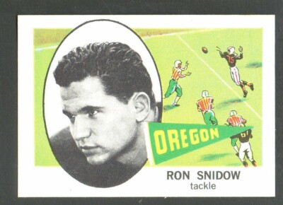 1961 Nucard Football Card #102 Ron Snidow-Oregon Ducks Near Mint Card ...
