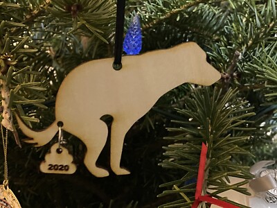 Pooping Dog 2020 Ornament funny Christmas Holiday Ornament PERSONALIZED ...
