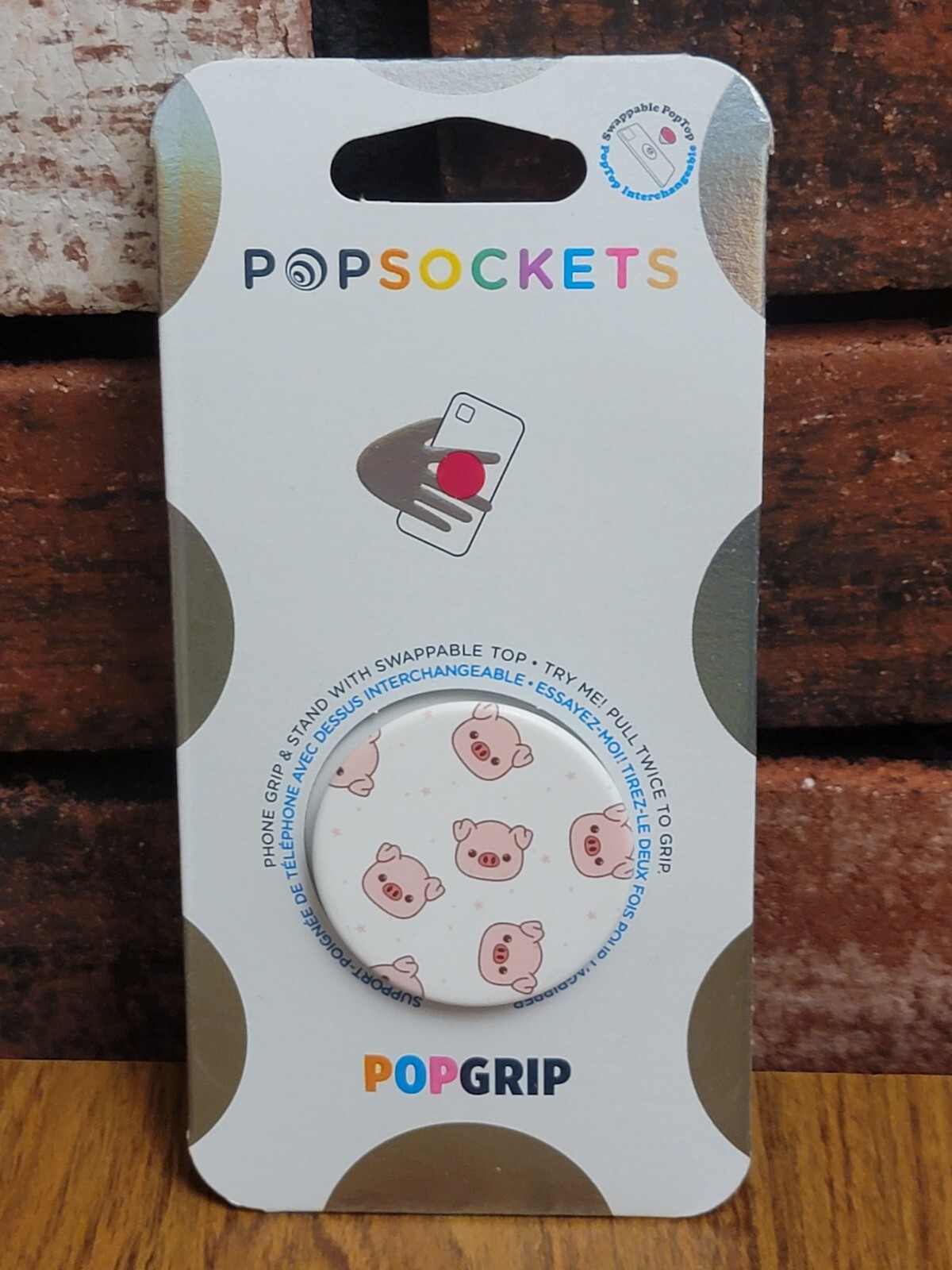 PopSockets Oinklettes Pigs Pig Heads Pink PopSocket Phone Grip Stand ...