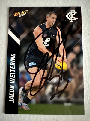 JACOB WEITERING **HAND-SIGNED** CARLTON 2024 SELECT CARD | eBay