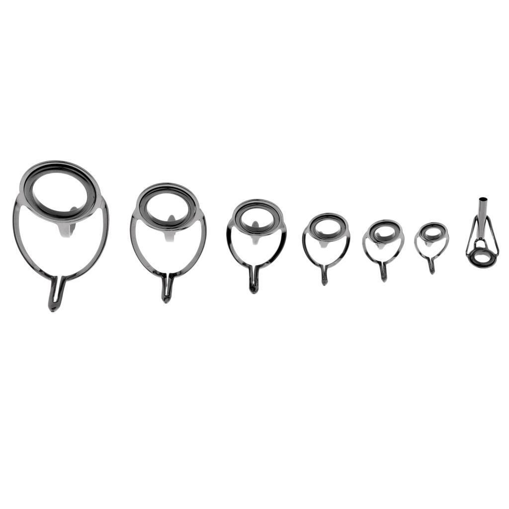 7pcs Mixed Size Fishing Rod Guides with 2 Legs DIY Rod | eBay