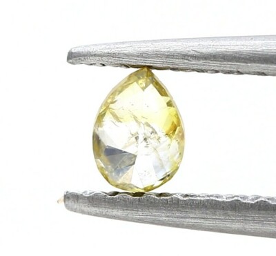 Real Natural Diamond 0.23ct Yellow Sparkling Pear Modified Brilliant ...