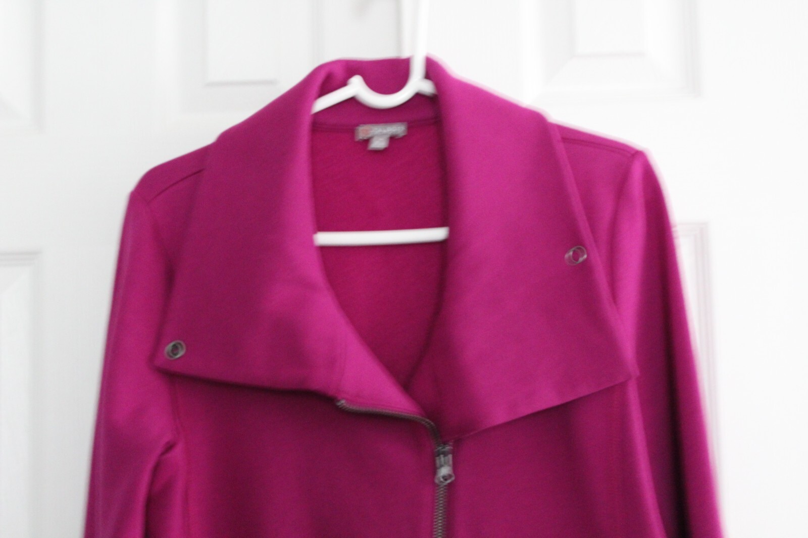 T by Talbots Moto Biker Zip Front Sweatshirt Jacket M… - Gem