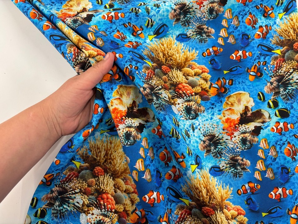 Seaside Cotton Fabric Mixed Ocean Nautical Sea Beach Patchwork Craft ...