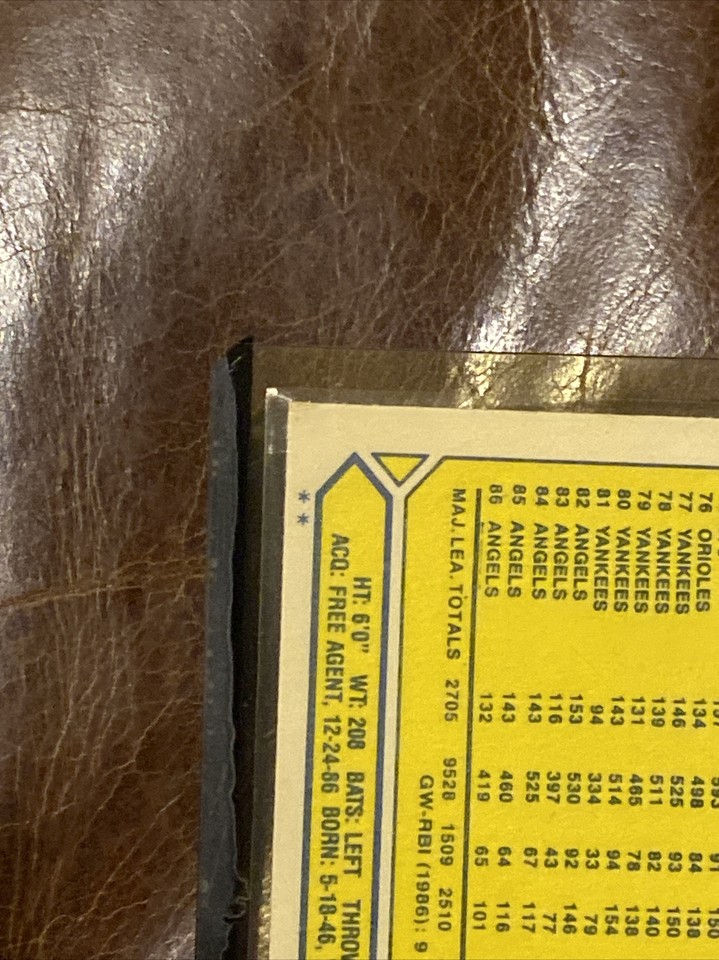 1987 Topps Reggie Jackson #52T TIFFANY Baseball Card Mint Condition ...