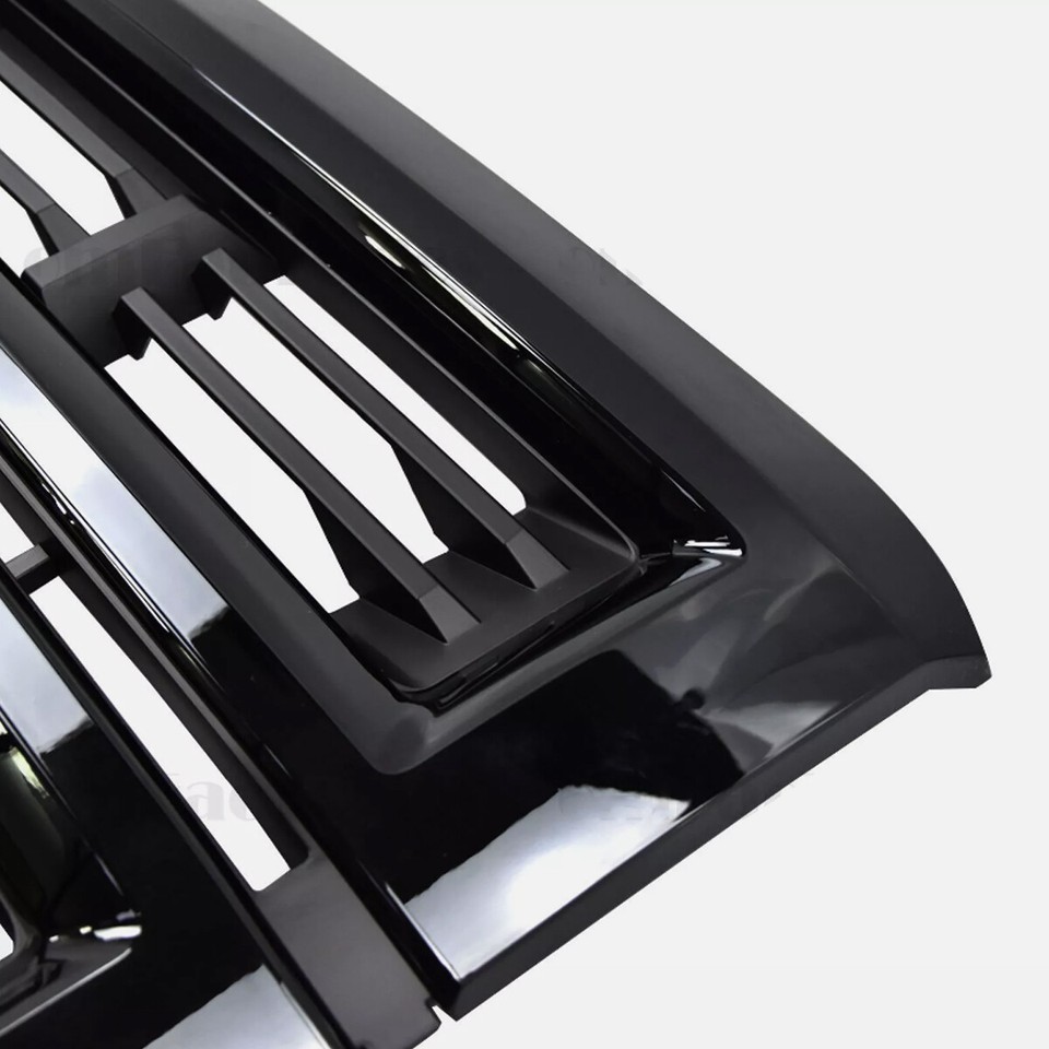 Front Upper Grille Full Gloss Black For 2014-2015 Chevrolet Silverado ...