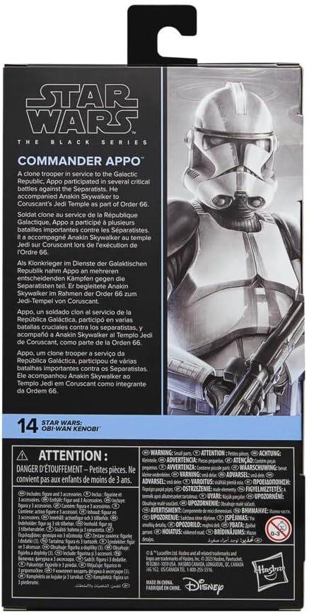 Hasbro Star Wars: Obi-Wan Kenobi Black Series Commander Appo 6 in ...