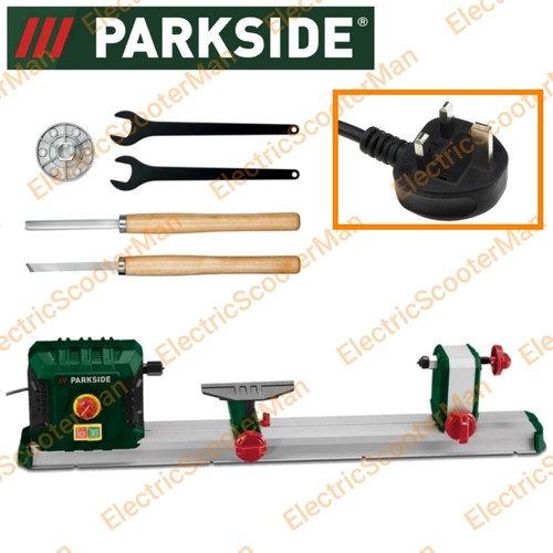 Parkside 550W 600W Wood Turning Lathe With 2 Chisels 2 Spanners ...