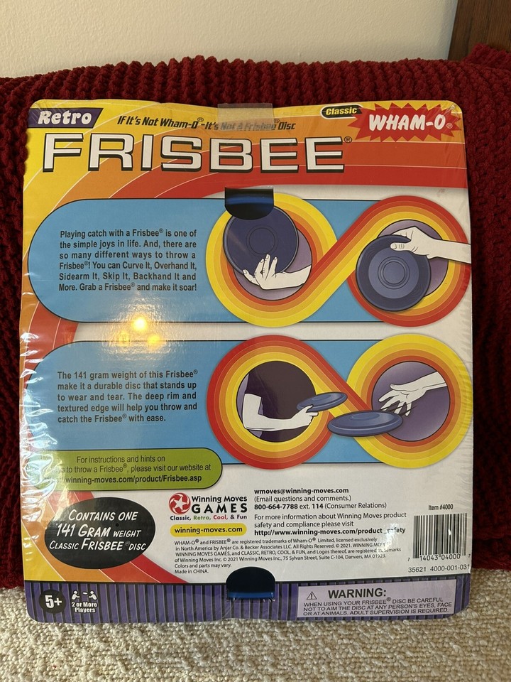 WHAM-O Classic Retro Frisbee. Weight 141 Grams. Retro Rib Design. New ...