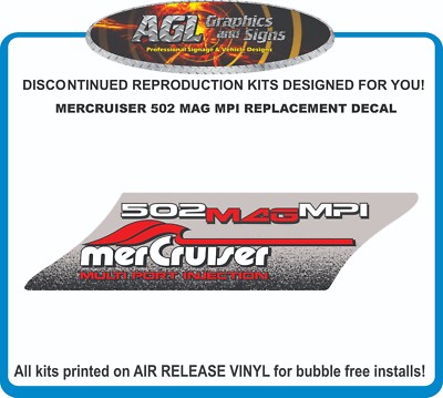 Mercruiser 502 MAG MPI Reproduction Decal Multi Port Injection | eBay