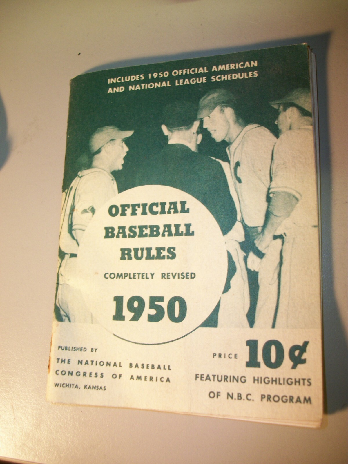 Official Baseball Rules book 1950 by National Baseball Congress of ...