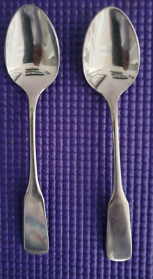2-WMF Cromargan Germany PILGRIM Stainless Satin FIVE O'CLOCK SPOONS 5 3 ...