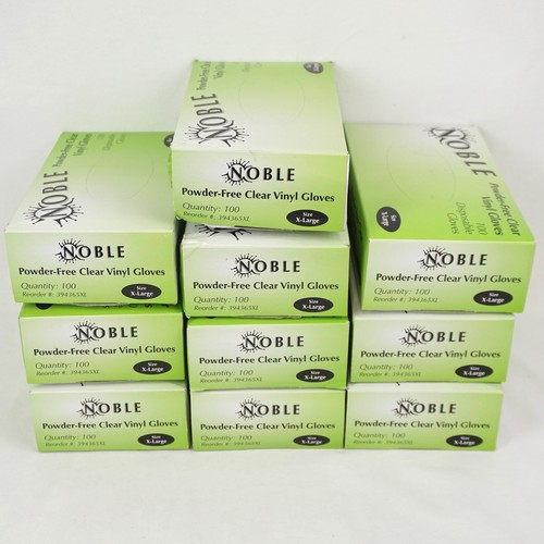 Noble Powder-Free Clear Vinyl Disposable Gloves Size X-Large 100-Pack ...