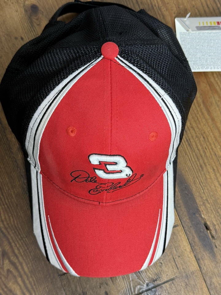 VTG Nascar Cap Adult Black Red White Dale Earnhardt #3 Racing ...