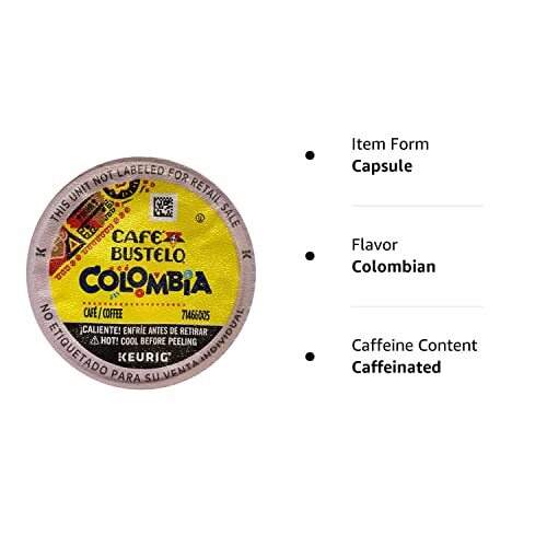 Café Bustelo 100% Colombian Coffee 48 K Cup Packs Packaging May Vary ...