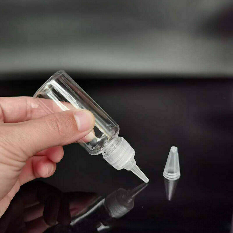 Empty Squeeze Bottles w Twist Cao Top Clear Plastic Dropper Spout 20 ...