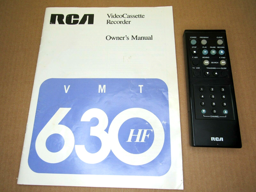 Vtg 1986 RCA Original REMOTE CONTROL VMT630HF VMT630 HF Tested 617W VCR ...