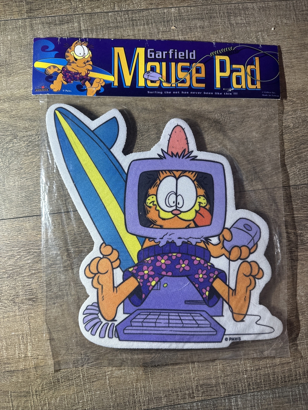 Vintage 90s Garfield Surfing Mouse Pad | eBay