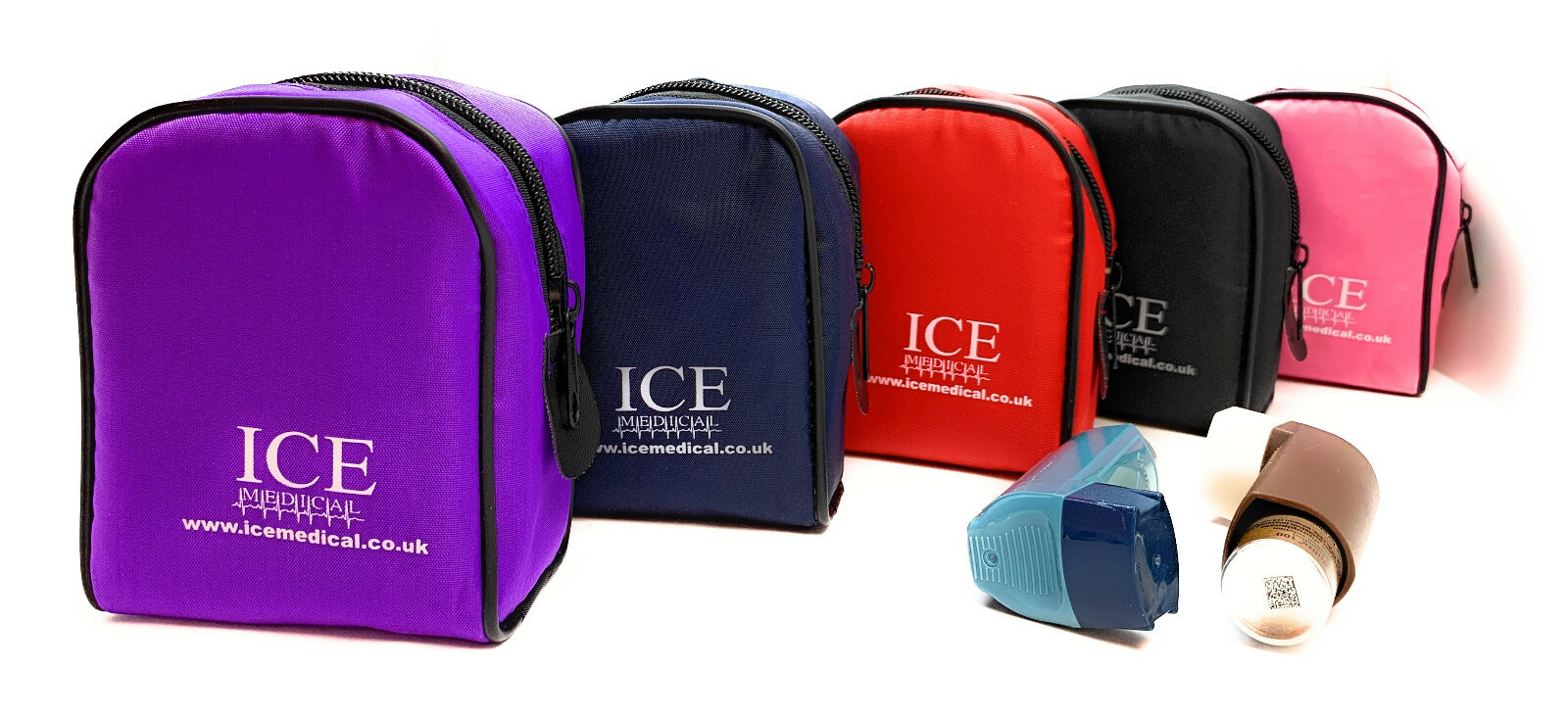 Royal Blue ICE Medical 2 Inhaler Medication Bag (Small) - Asthma ...