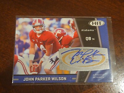 john parker wilson signed card autographed alabama crimson tide roll ...