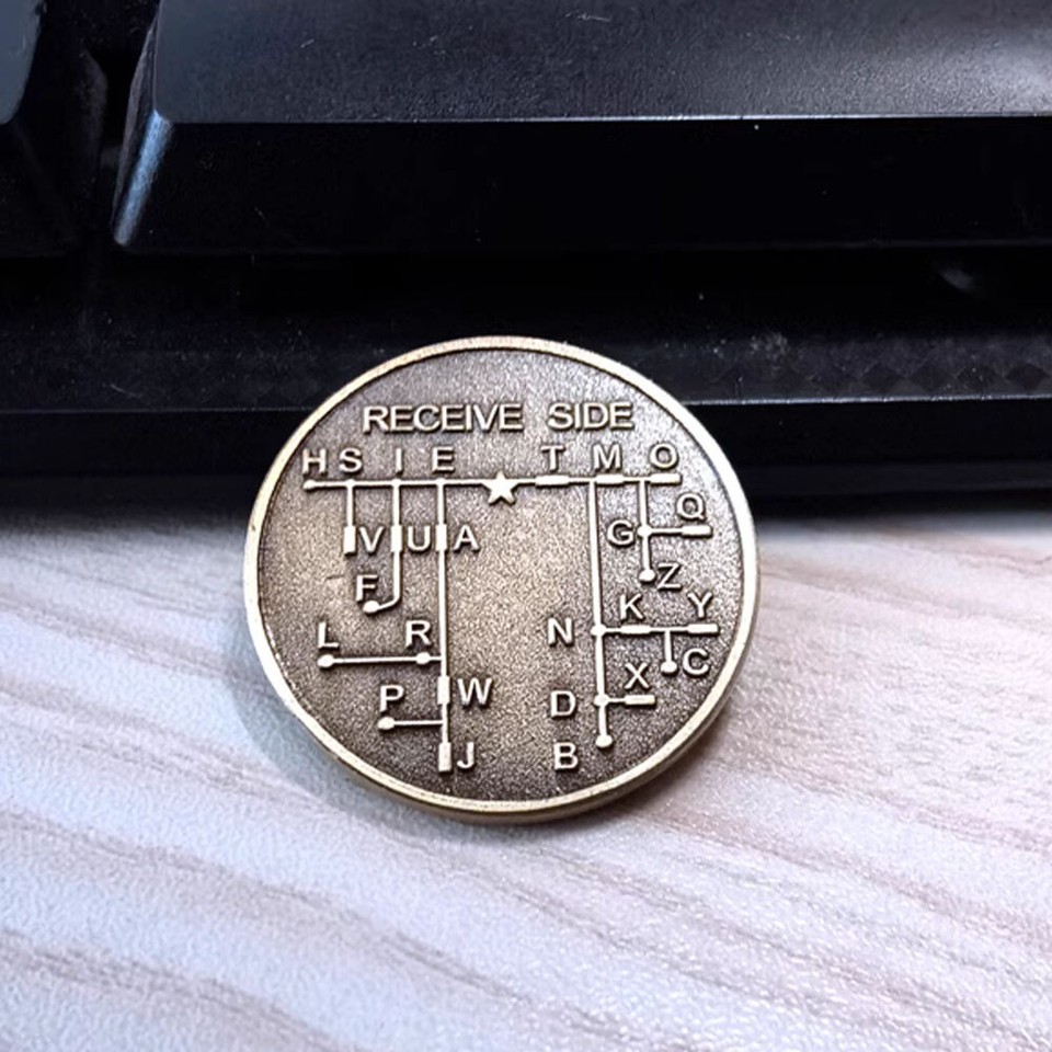 Bronze CW Morse Code Decoder Chart Medal Coin Commemorative Coin Gift ...