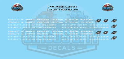 Chicago & North Western CNW Wood Caboose N 1:160 Scale Decal Set | eBay
