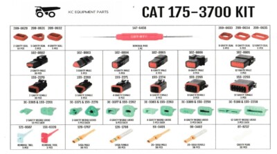CAT 175-3700 308 pc. Deutsch Connector Kit. 14-20 gauge. CP-463 Crimper ...