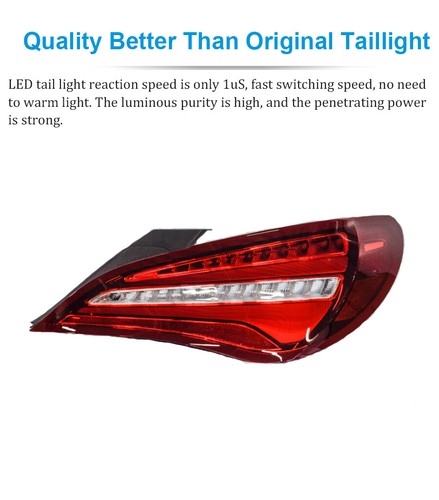 For Benz CLA Red 2014-2019 Tail lights Assembly LED Turn Signal a set ...