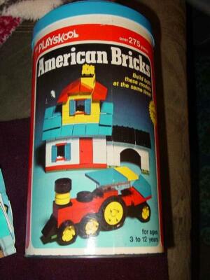VINTAGE 1976 - PLAYSKOOL AMERICAN BRICKS : PLASTIC BUILDING BLOCKS SET ...