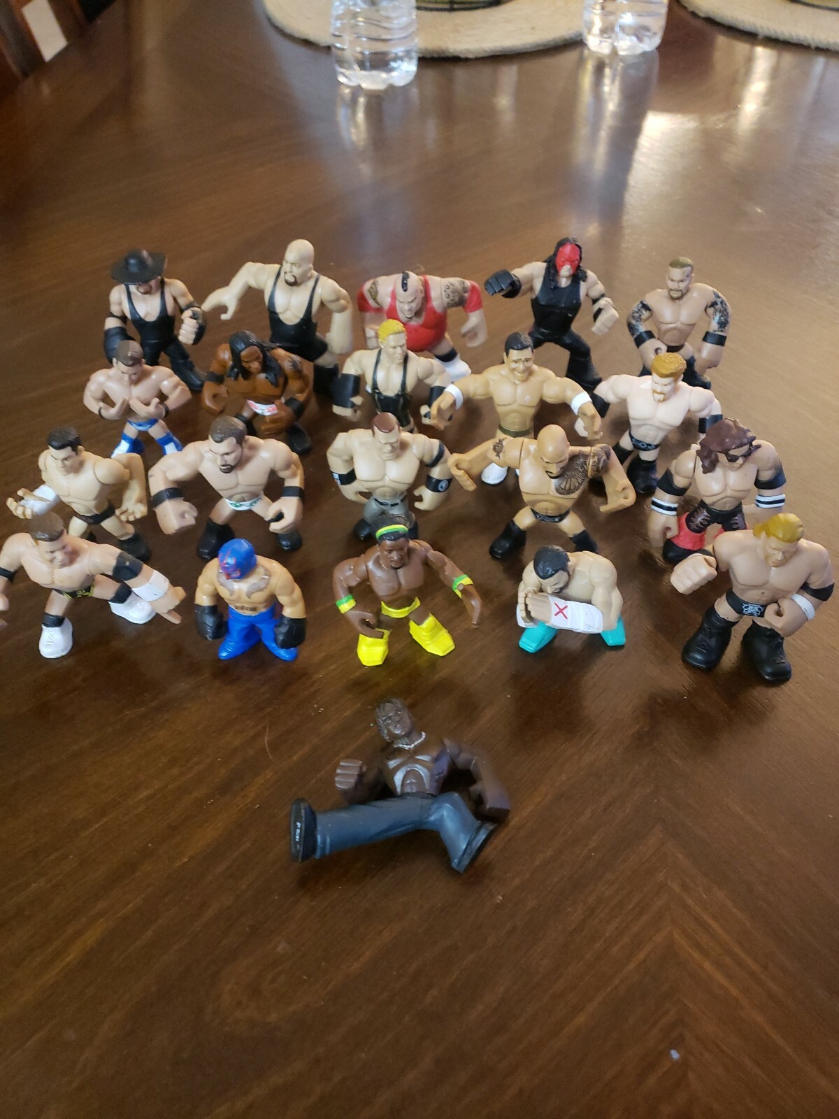 WWE Rumblers Mini Wrestlers figures lot of 21, Undertaker, John Cena ...