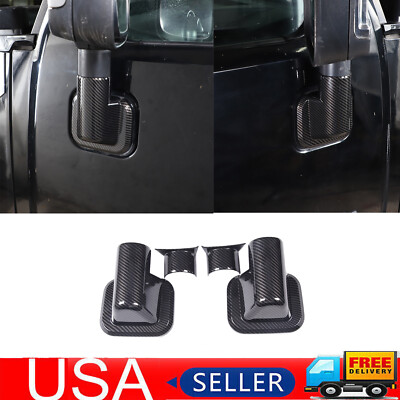 Carbon ABS Side Rearview Mirror Base Cover Trim For HUMMER H2 03-09 ...