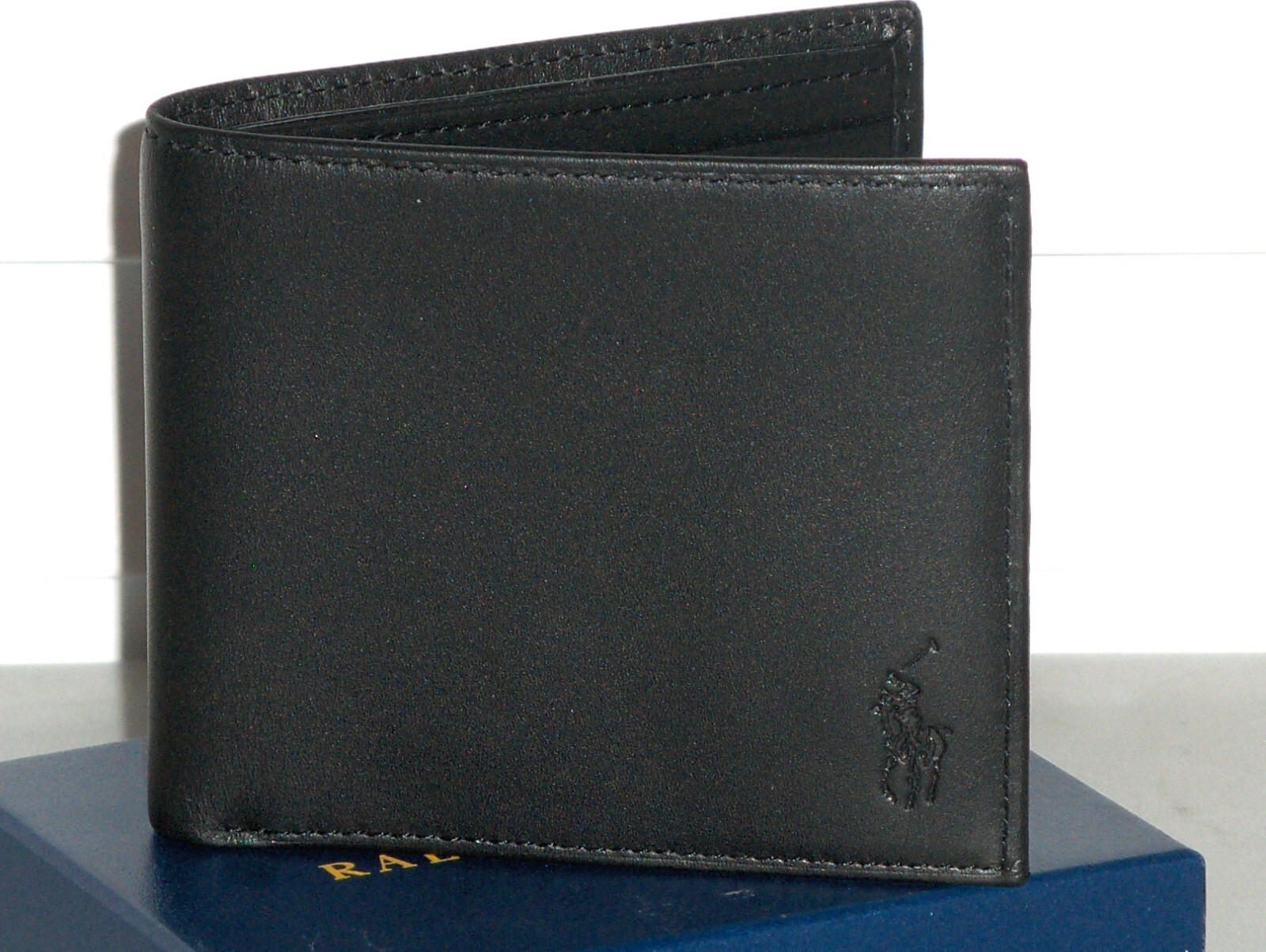 POLO RALPH LAUREN Men's Burnished Leather Bifold Wallet, Billfold ...