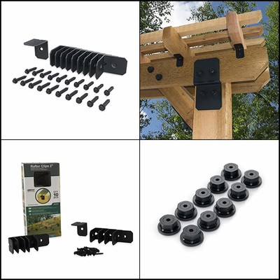 ozco 51717 ironwood 2-Inch rafter clips black galvanized steel hardware ...