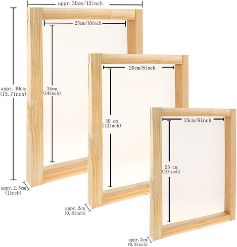 Caydo 23 Pieces Screen Printing Starter Kit Include 3 Different Size of ...