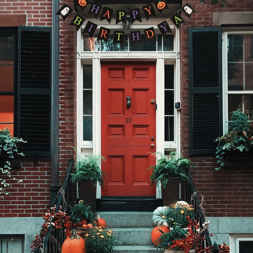 Festive Decor Hanging Decorations Happy Birthday Bunting Party Supplies ...