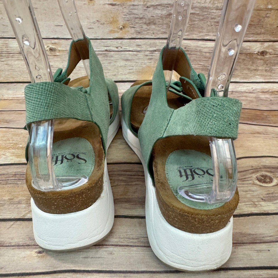 Sofft Womens Basil Green Leather Leather Lightweight Castello Sport ...